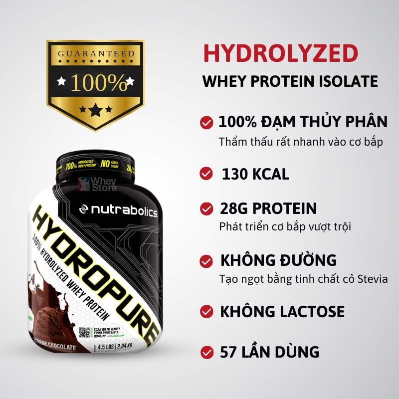 Nutrabolics Hydropure 4.5lbs 57 Servings - Tăng Cơ Vượt Trội