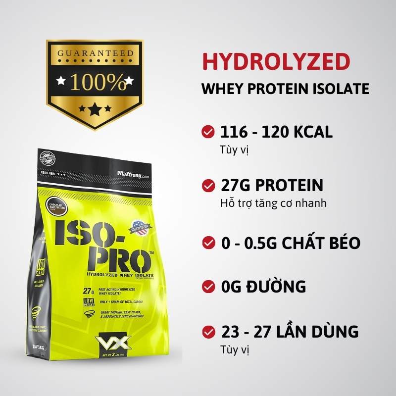 VitxXtrong Iso Pro Hydrolyzed Whey Isolate 2lbs