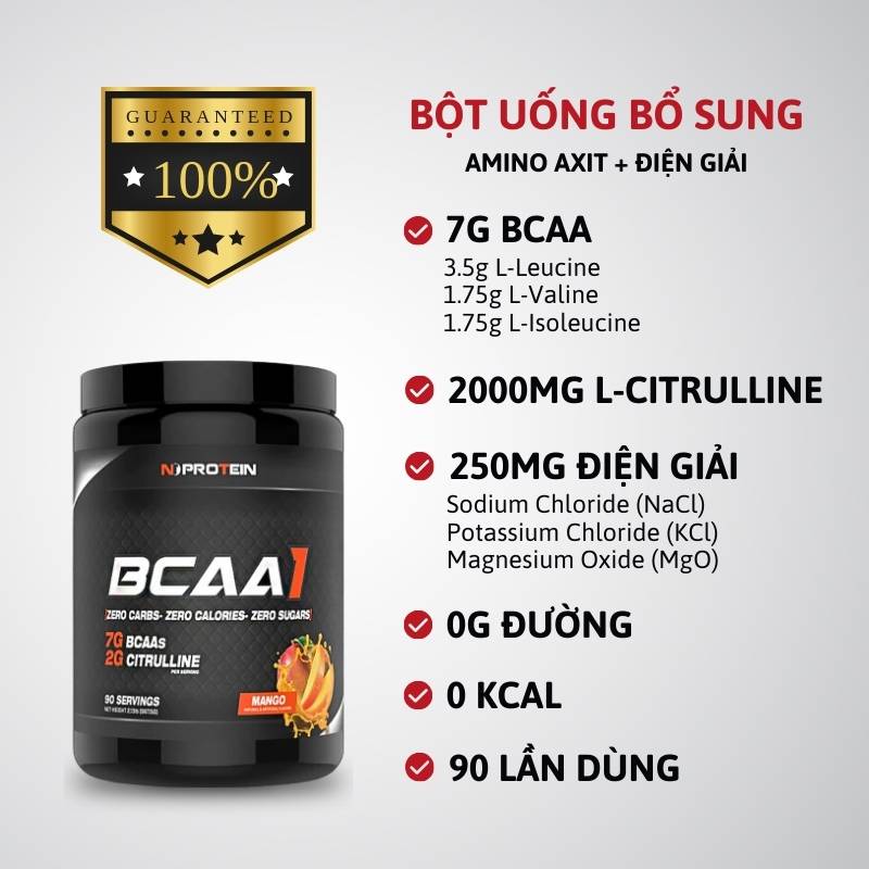 N1Protein BCAA1 90 Servings Chính Hãng 100%