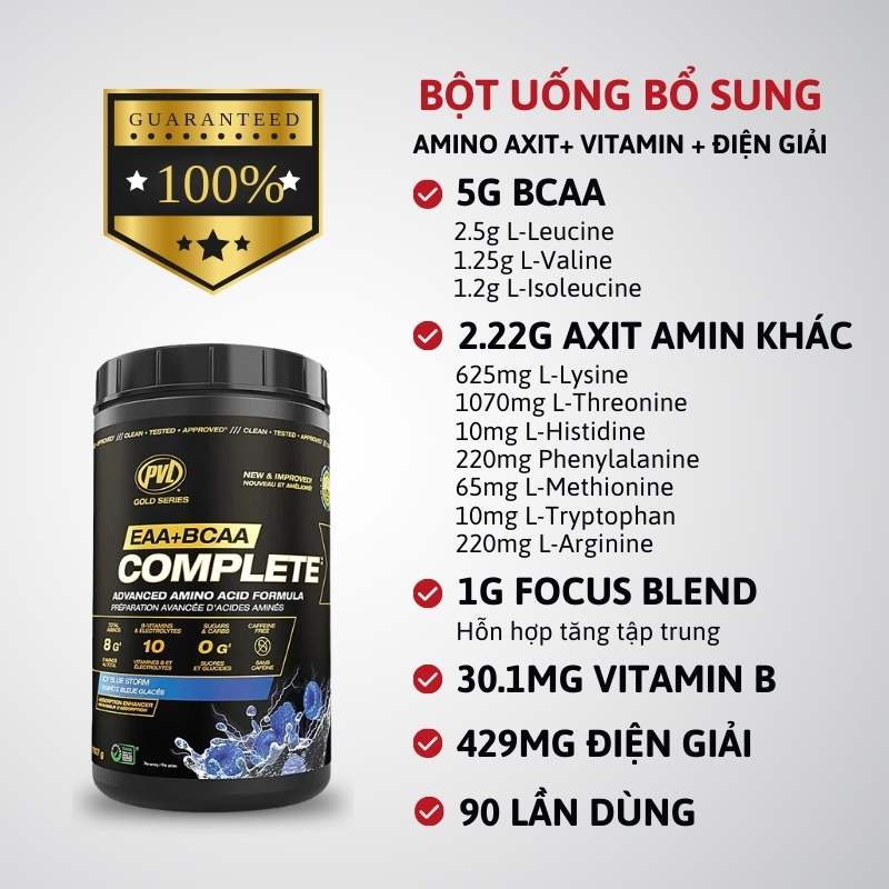PVL EAA+BCAA Complete 90 servings Chính Hãng 100%