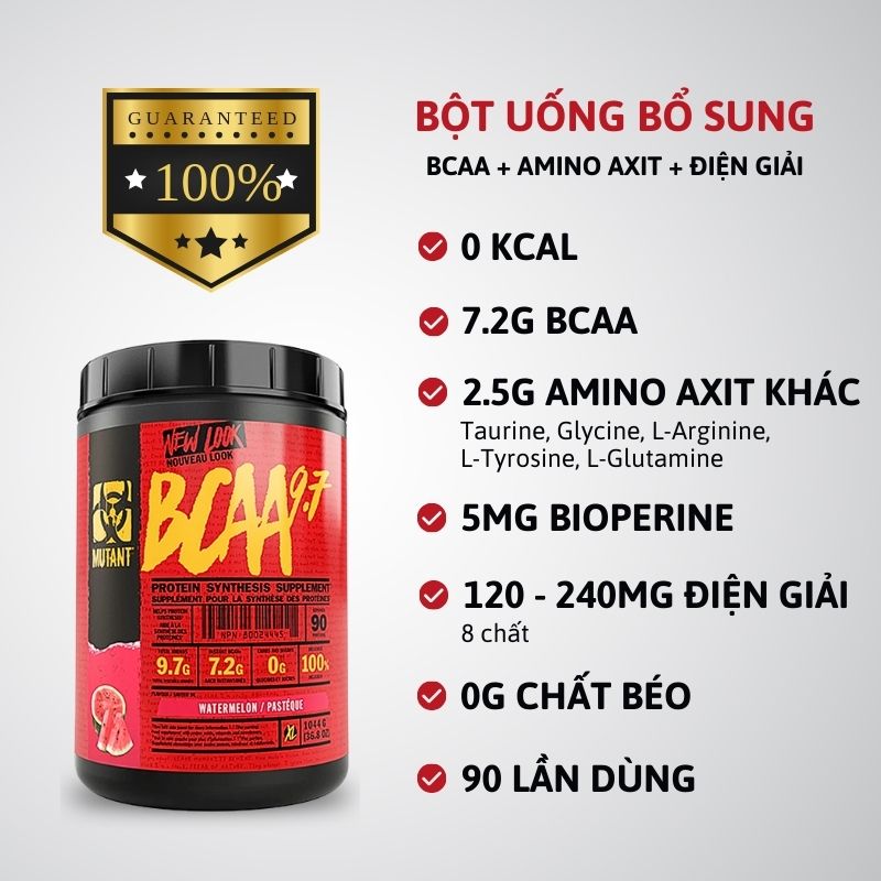 Mutant BCAA 90 servings Chính Hãng 100%
