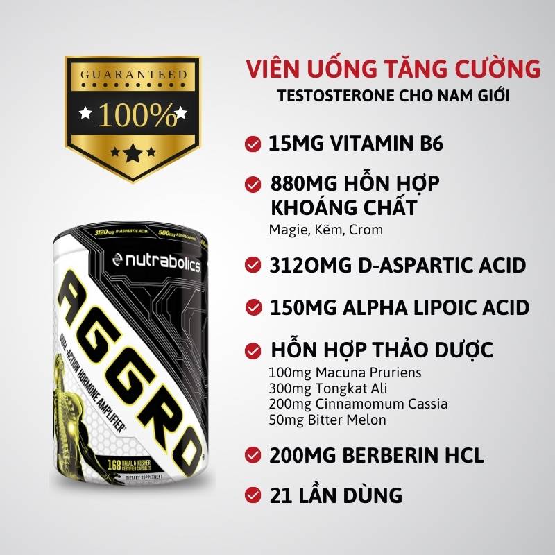 Nutrabolics Aggro 168 viên