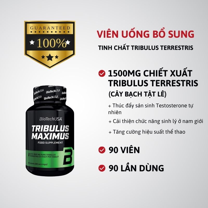 BiotechUSA Tribulus Maximus 90 Viên Chính Hãng 100%