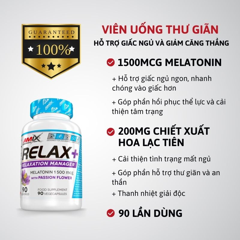 Amix Relax+ Relaxation Manager - 90 viên - Giá Tốt 2024
