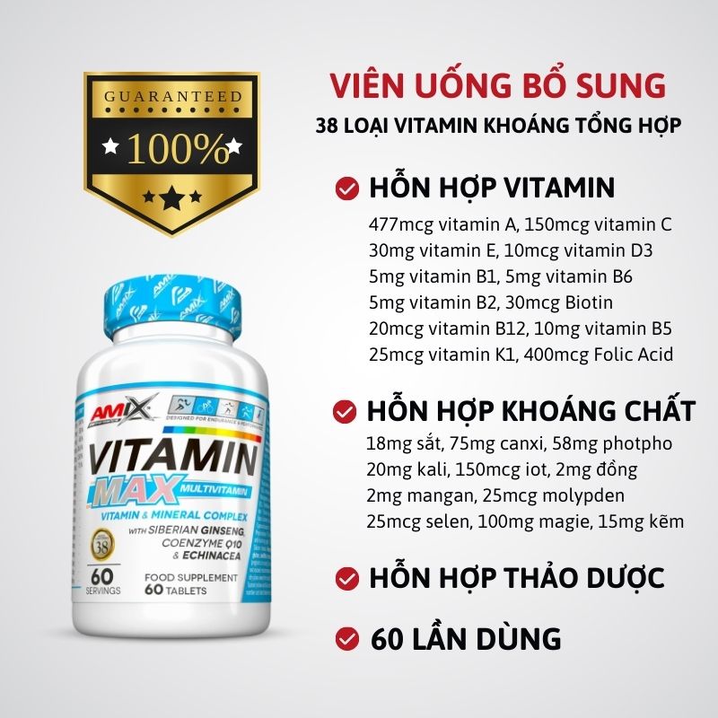 Amix Vitamin Max Multivitamin - 60 viên