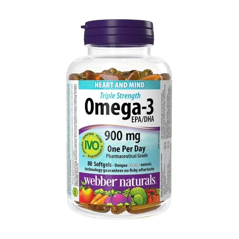 Webber Naturals Triple Strength Omega-3 900mg - 80 viên